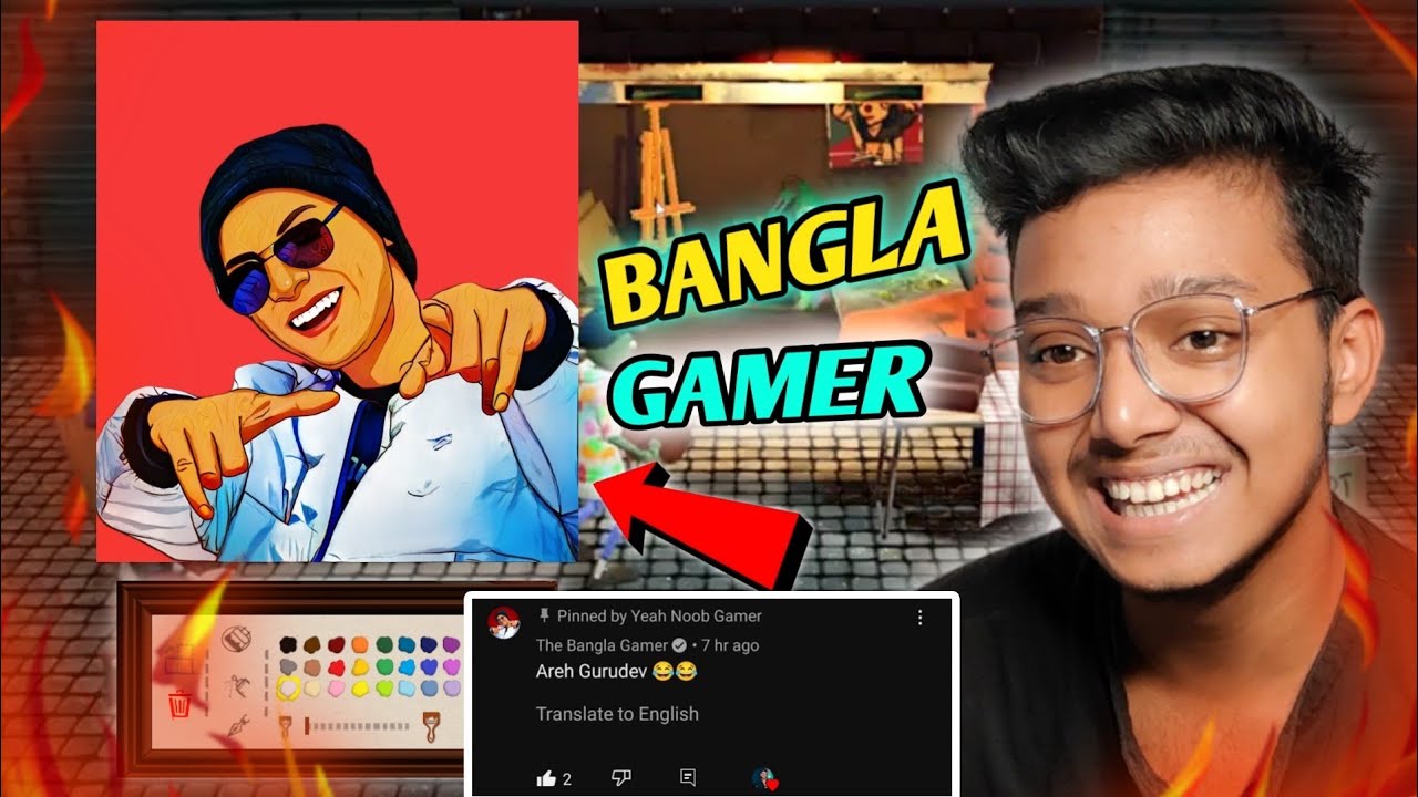 I DRAW THE BANGLA GAMER - I AM ARTIST || Yeah Noob Gamer - YouTube