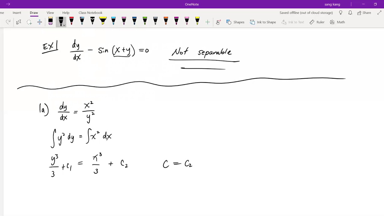 Calculus II: Separable Differential Equations - YouTube
