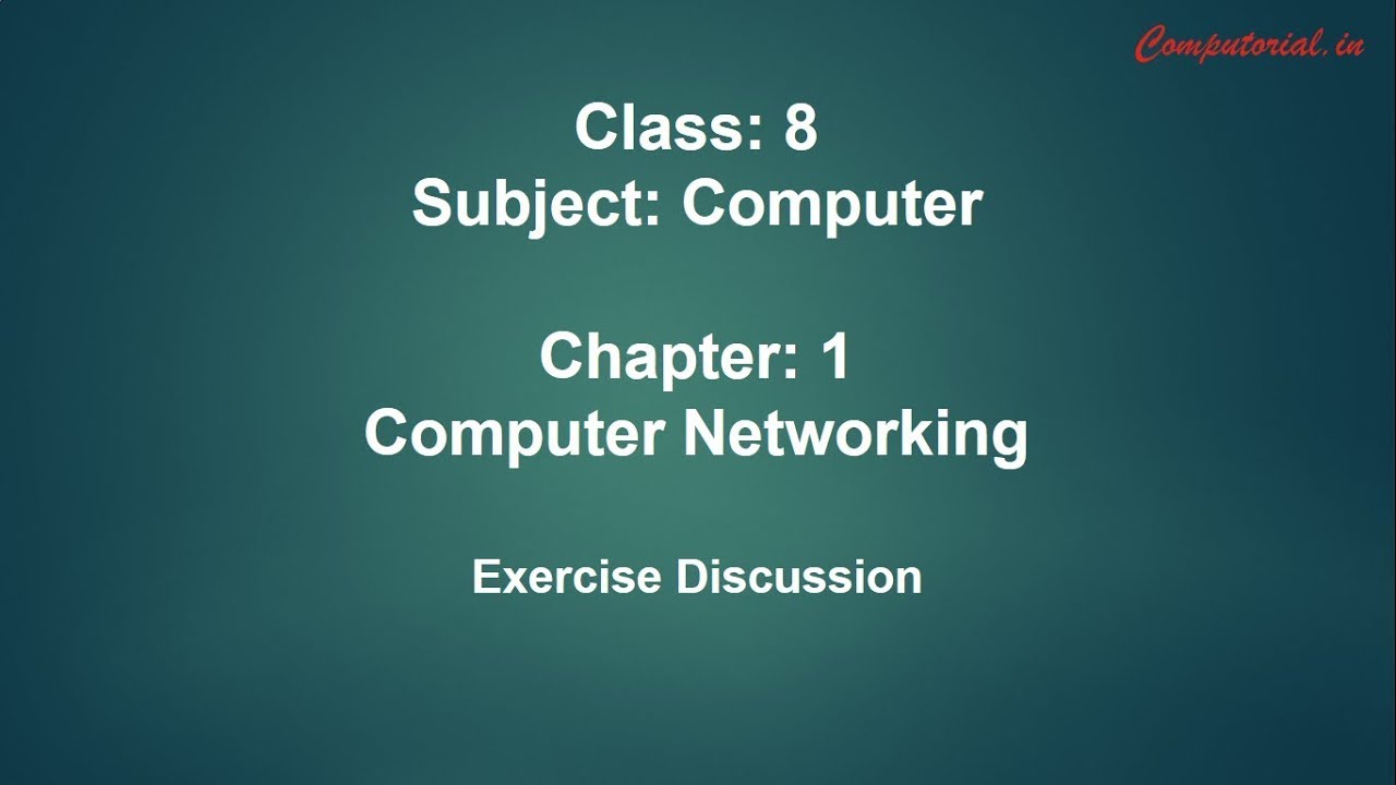 Networks and Communication Devices, Computer Science, Grade 8 Unit 1 ...