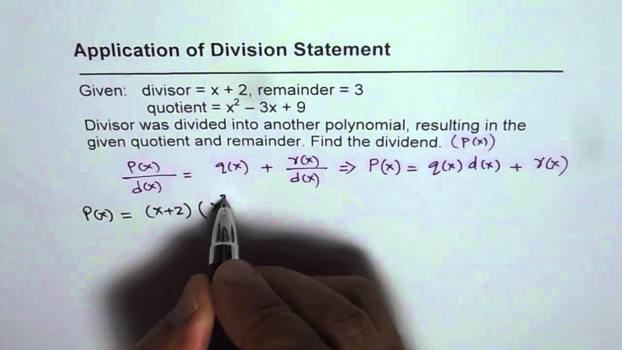 Polynomial Division Application - YouTube