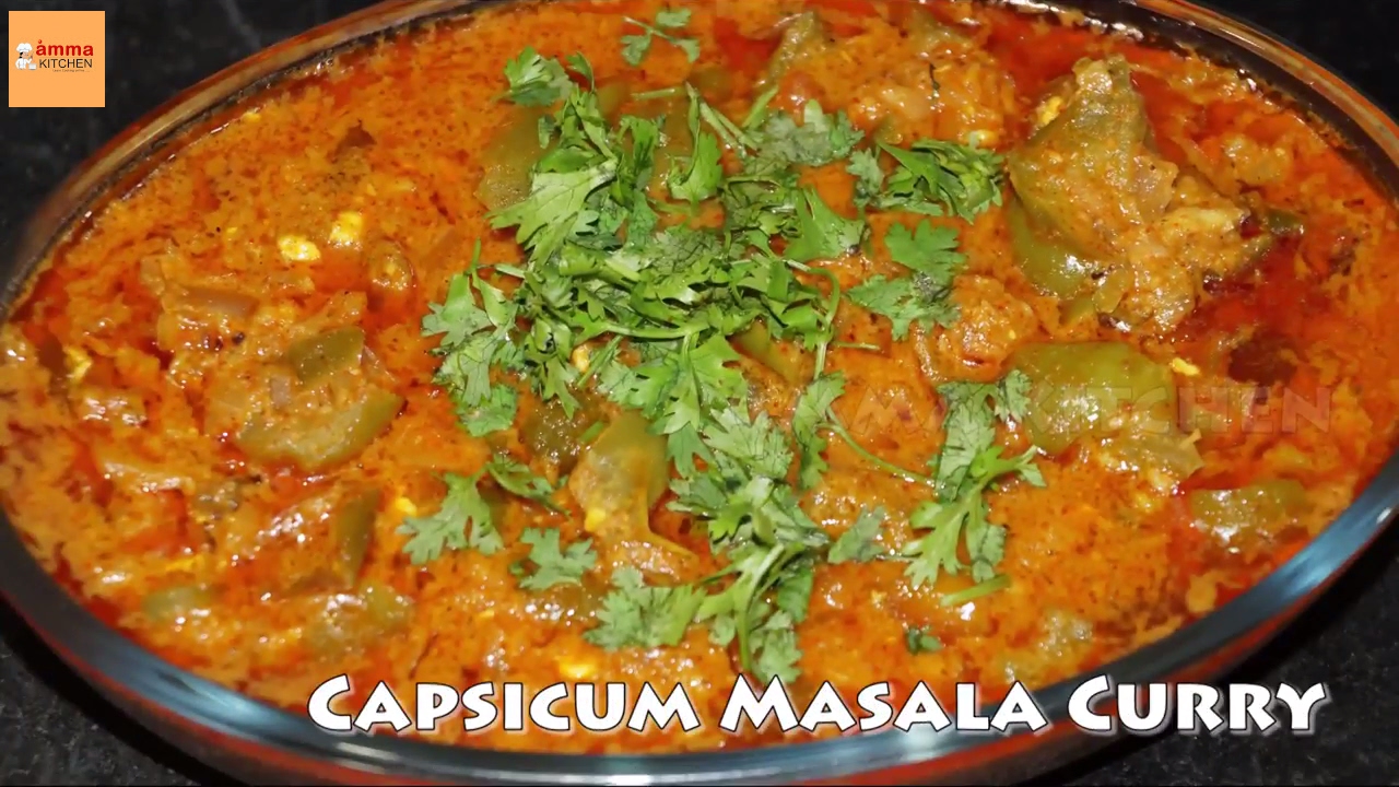 Capsicum Masala Curry recipe in telugu by Amma Kitchen- Latest Indian ...