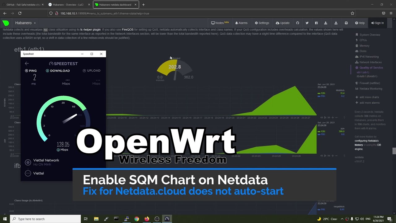 Openwrt Enable Sqm Qos Chart On Netdata Netdata Cloud Auto Start