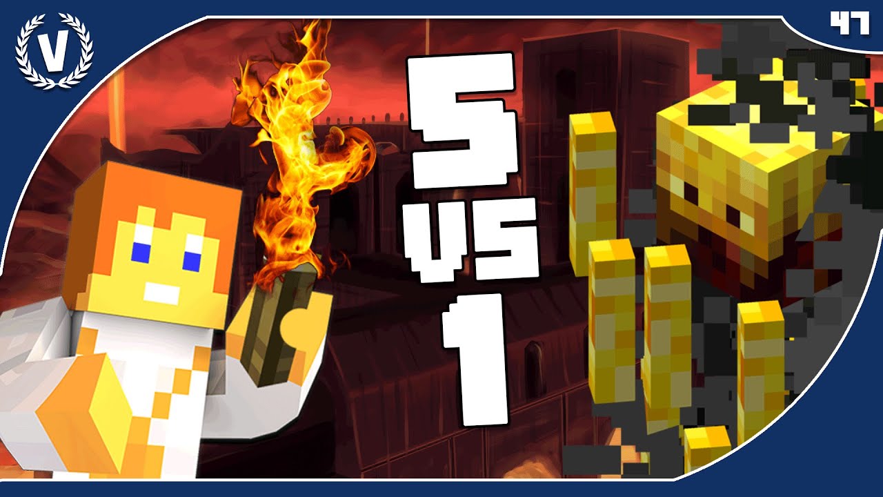 "5 VS 1!" - Minecraft Survival - Aflevering 47 - YouTube