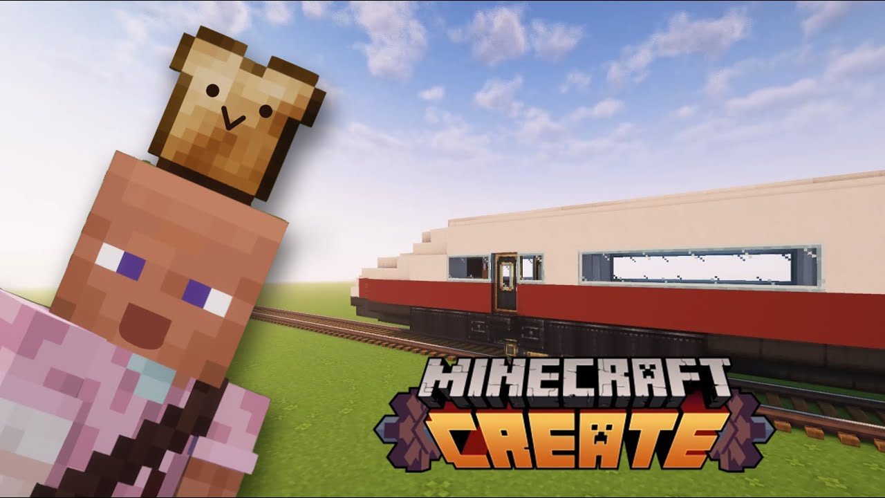 Minecraft Create Mod | Simple Red Bullet Train build (Tagalog) - YouTube