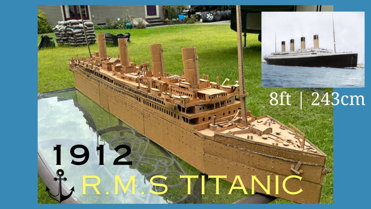 Huge Detailed Cardboard Titanic - YouTube