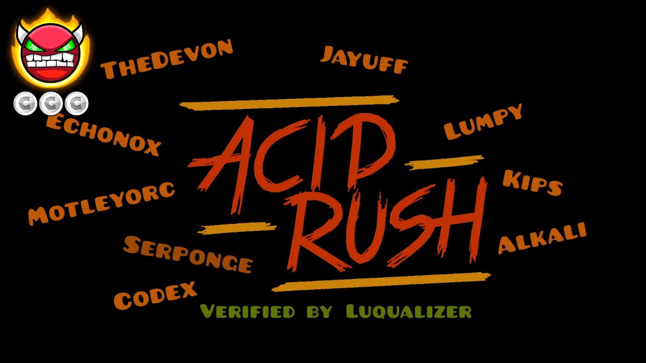 Acid Rush by Serponge (Hard Demon) [3 coins] {Epic} -Geometry Dash ...