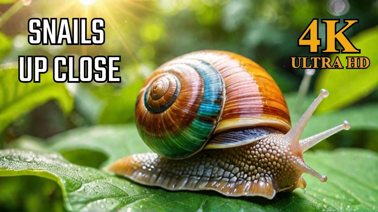 4K Snails Nature's Art: Stunning Close-Ups - YouTube