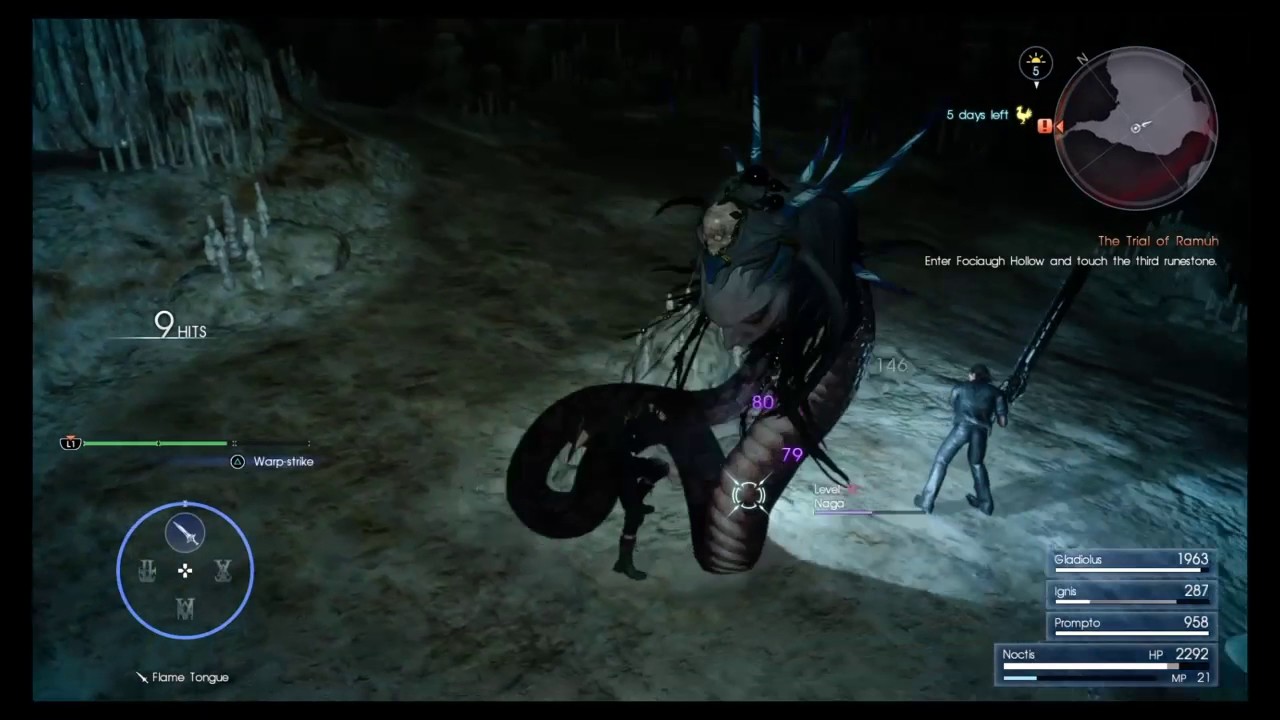 Final Fantasy 15 - Naga fight - YouTube