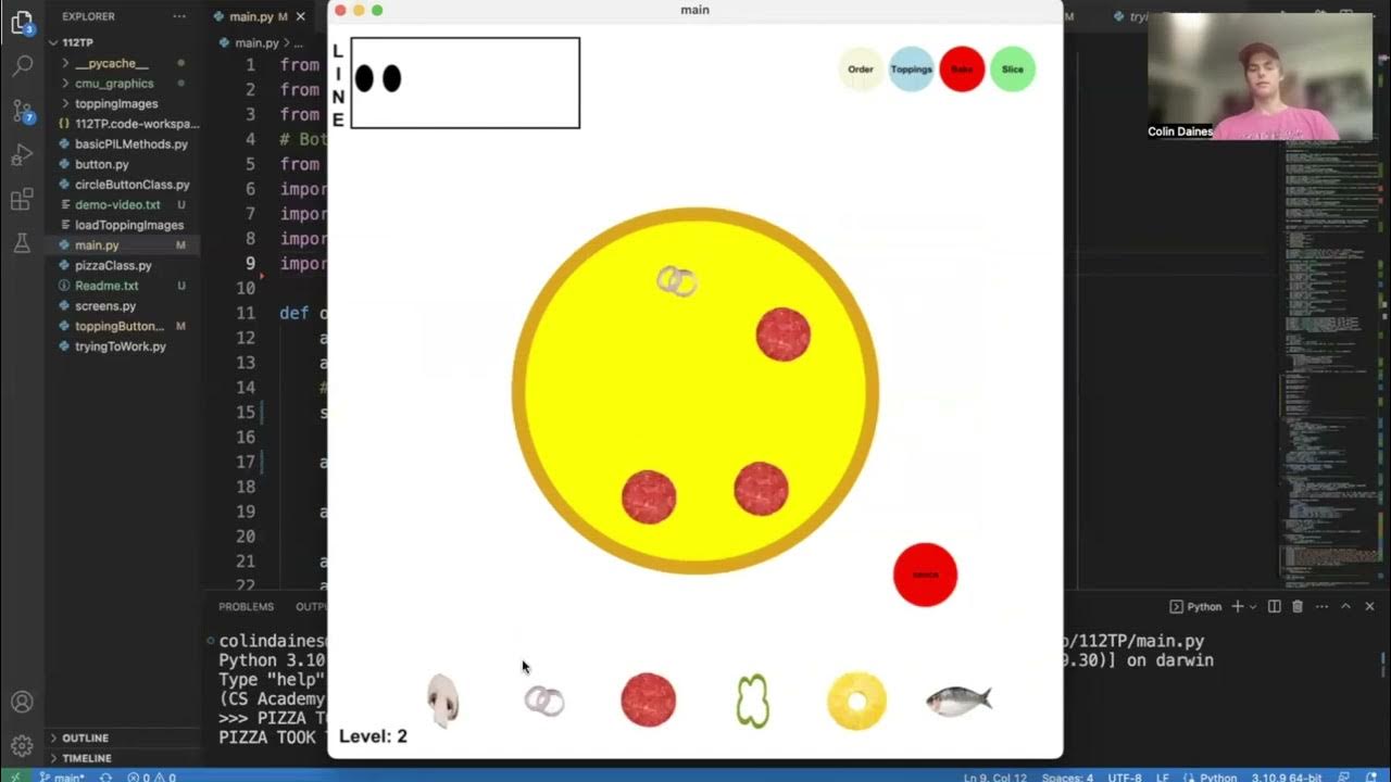 Colin Daines 15112 Term Project (Papa's Pizzeria) - YouTube