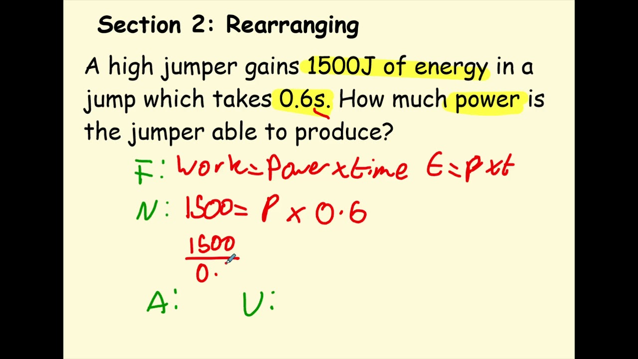 Energy Equations revision - YouTube