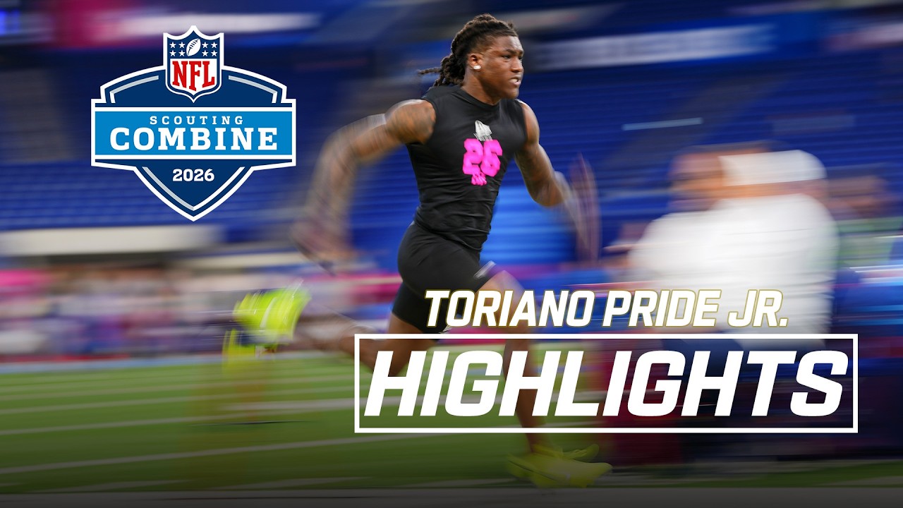 Toriano Pride Jr.'s 2026 NFL Scouting Combine Workout - YouTube