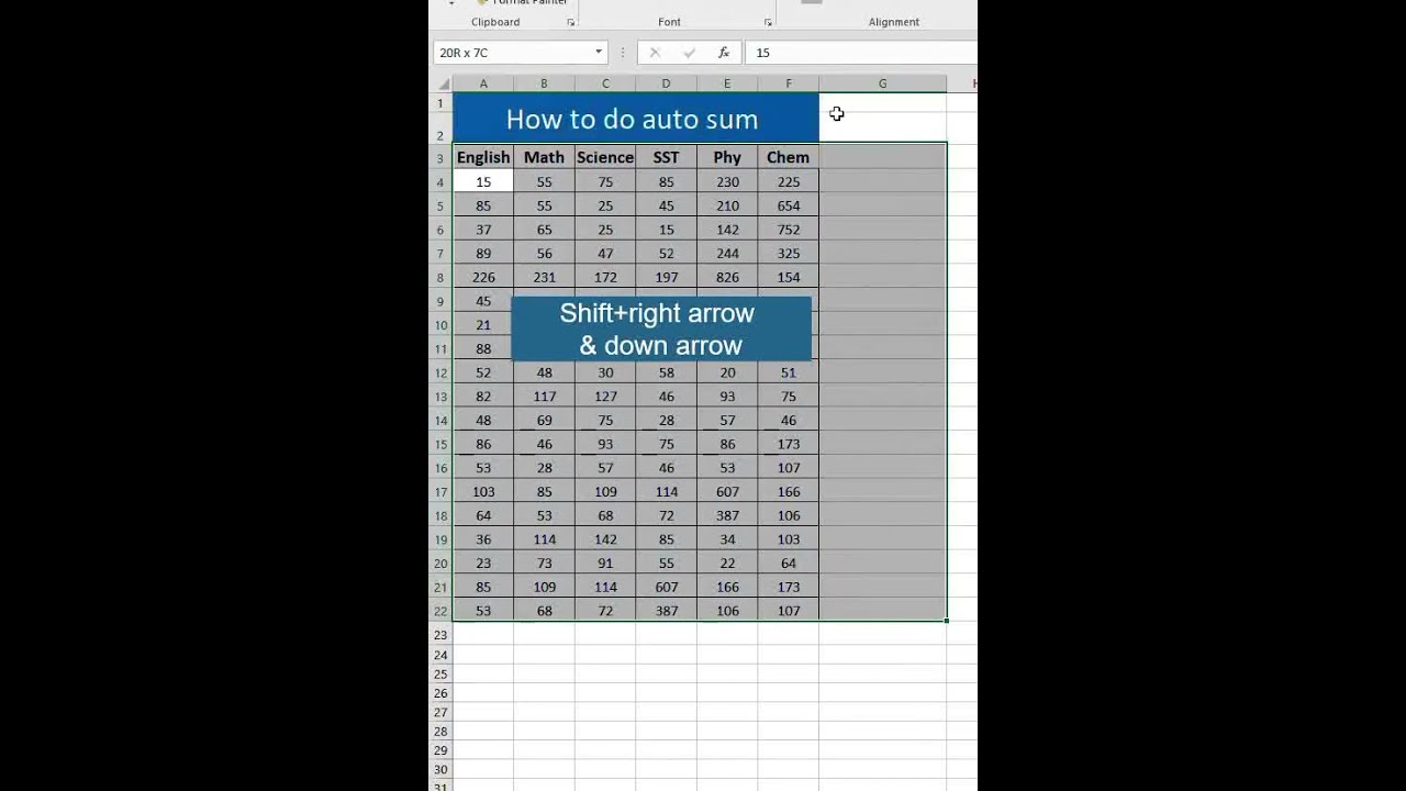 Auto Sum In Excel YouTube Auto Sum In Excel YouTube