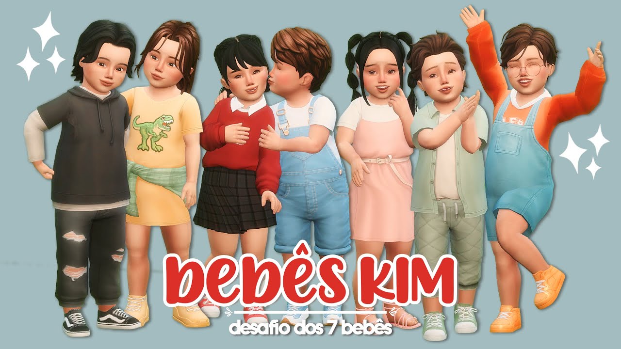 Bebês Kim - Desafio dos 7 Bebês 🍼 [+CC] | The Sims 4: Create A Sim ...