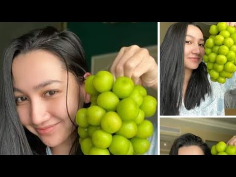 Miss.Hin Chaniroth and Grapes which one do you like - YouTube