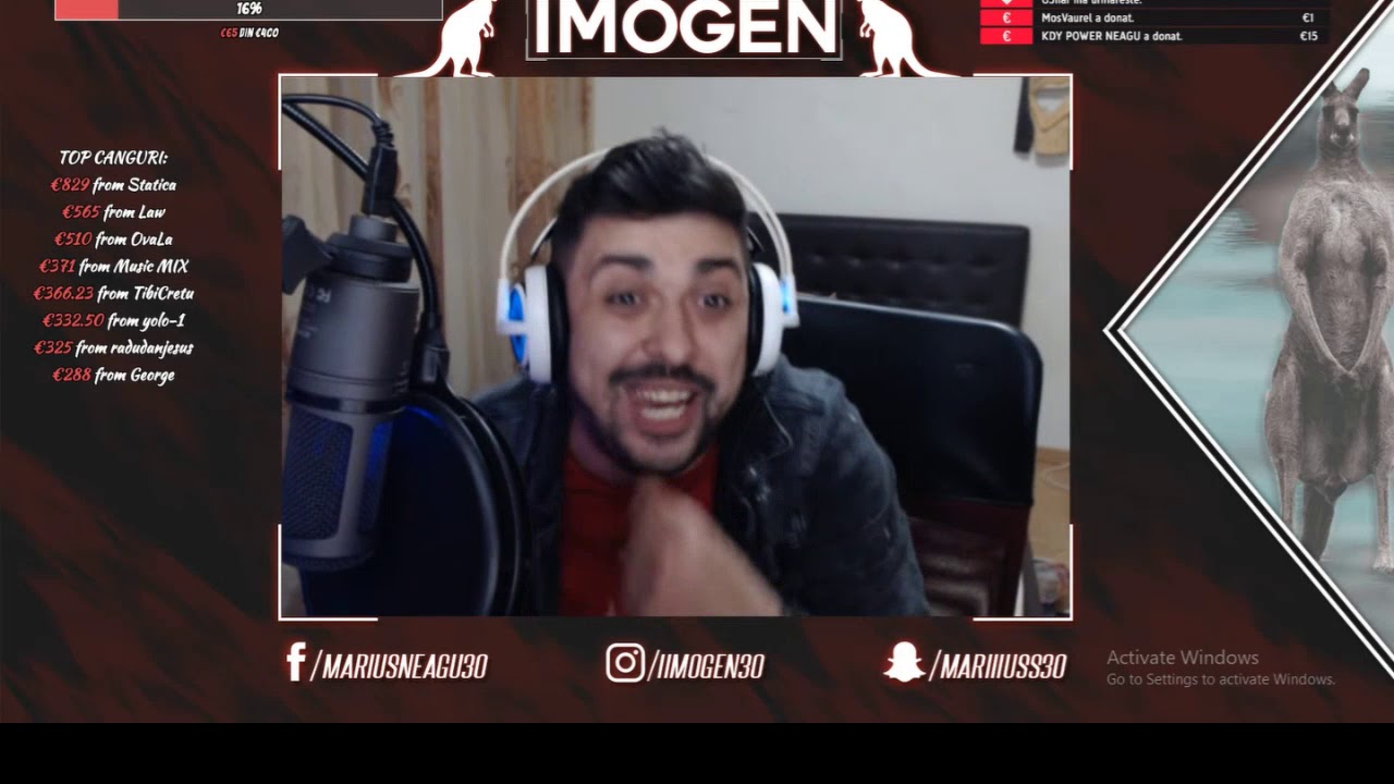 imoGen si intrarea peste om pe geam. - YouTube