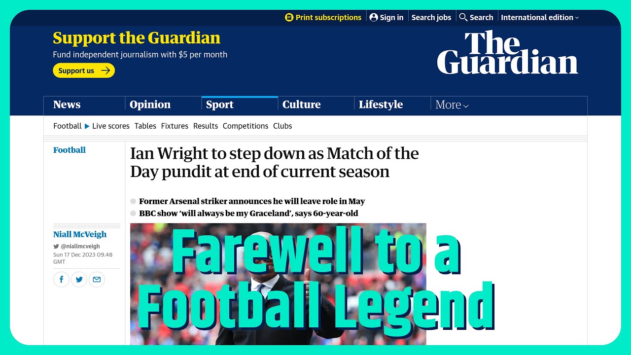Ian Wright to step down as Match of the Day pundit at end of current ...