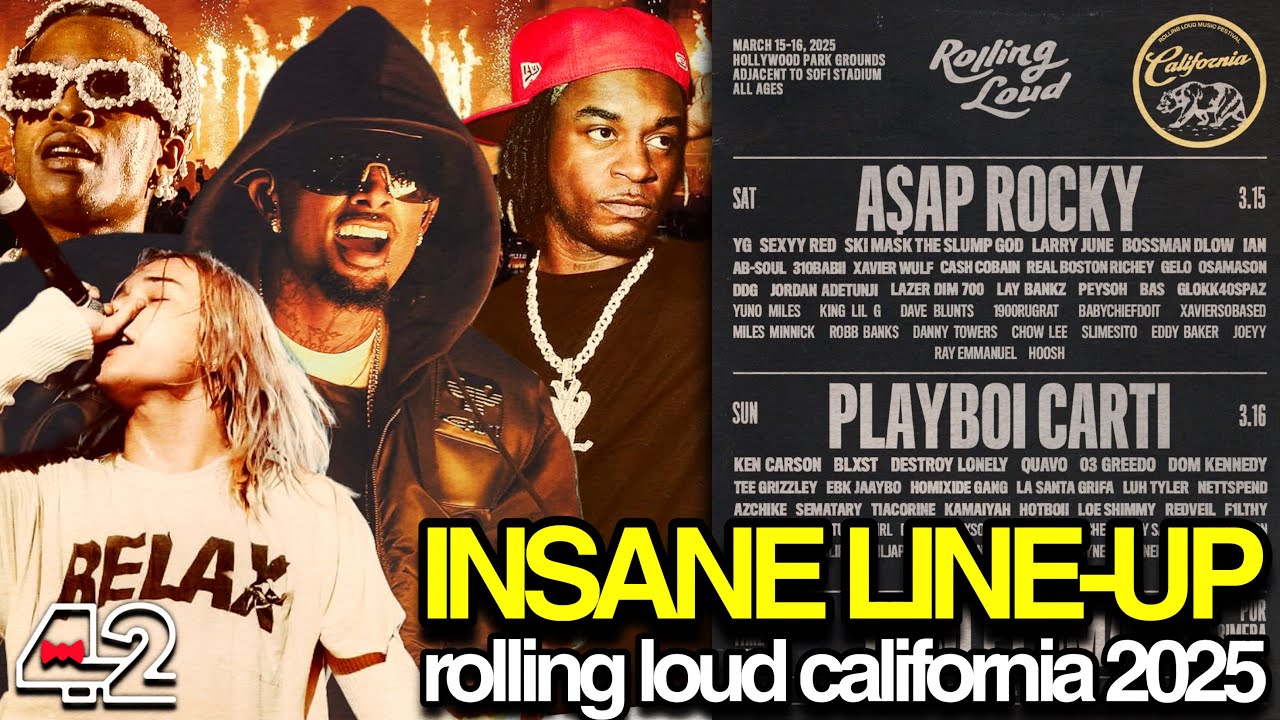Reacting to the Rolling Loud California Lineup! - YouTube