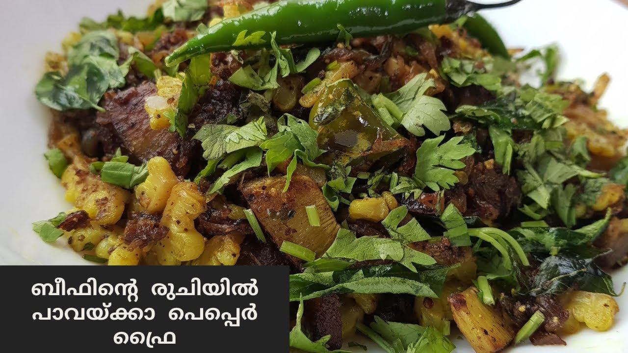 Pavakka pepper fry, how to make a pavakka pepper fry, bitter gourd ...