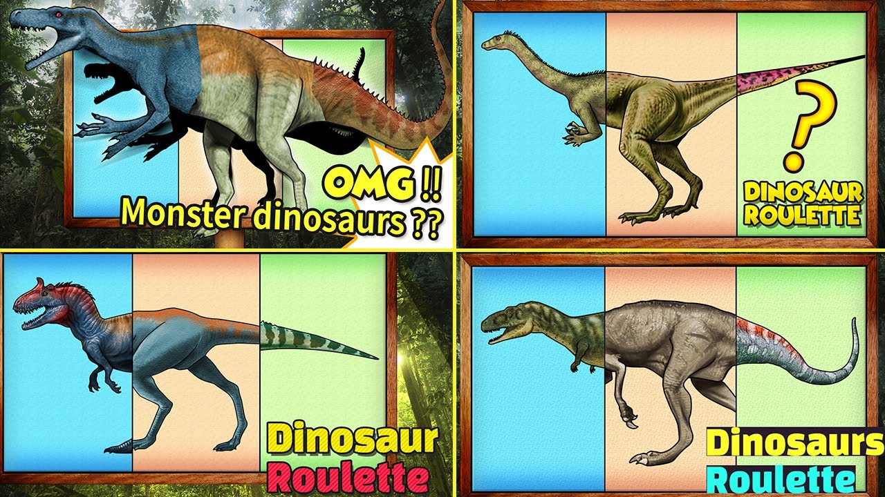 Dinosaur Roulette game video 4 combined | 공룡 룰렛 게임 영상 4편 합본 |dinosaur ...