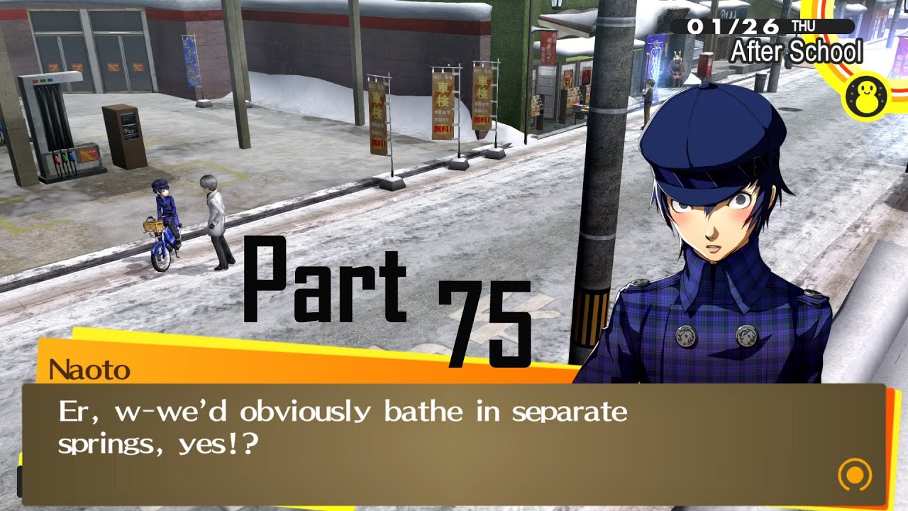 Let's Play Persona 4 Golden (Blind) - Part 75: 'Bike Rides In The Snow ...