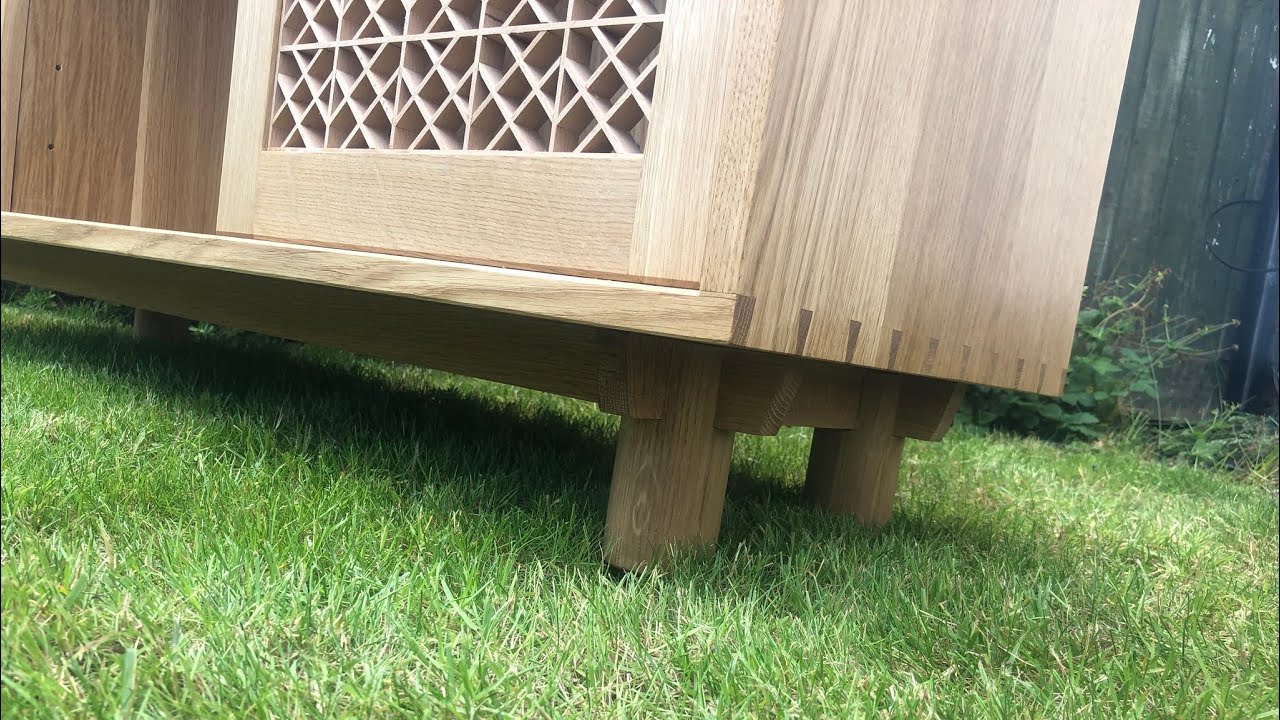 Making an oak Japanese kumiko cabinet - part 2 door coping, glue and ...