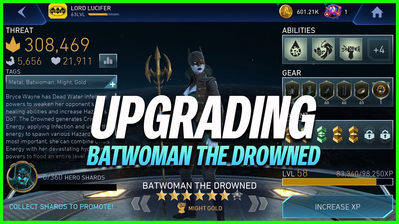 Injustice 2 Mobile | Upgrading Batwoman The Drowned | Character Upgrade ...