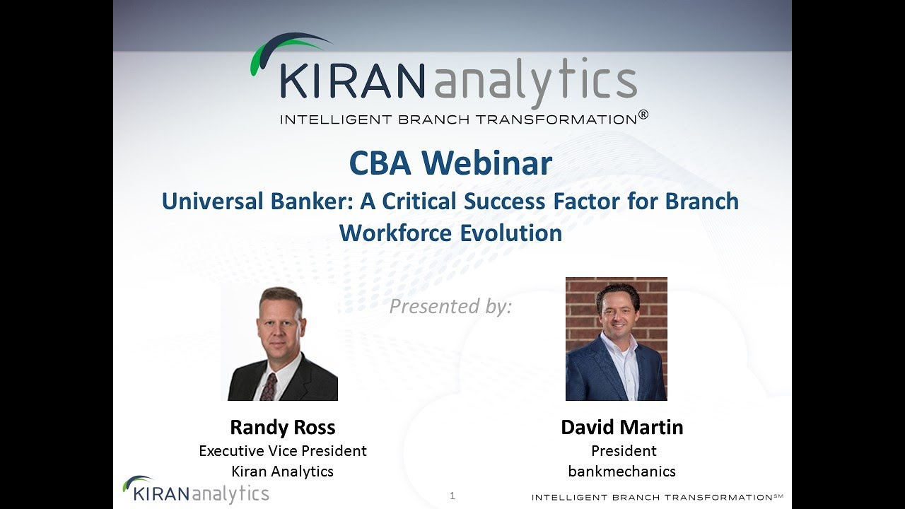 Universal Banker Webinar Summary - YouTube