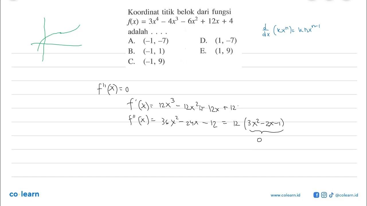 Koordinat Titik Belok Dari Fungsi F x 3x 4 4x 3 6x 2 12x 4 Adalah koordinat-titik-belok-dari-fungsi-f-x-3x-4-4x-3-6x-2-12x-4-adalah