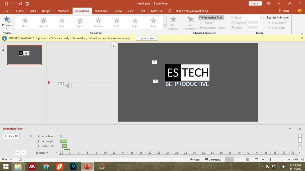 Cara Membuat Bumper / Intro Estechmedia Pakai Power Point | #intro8 ...