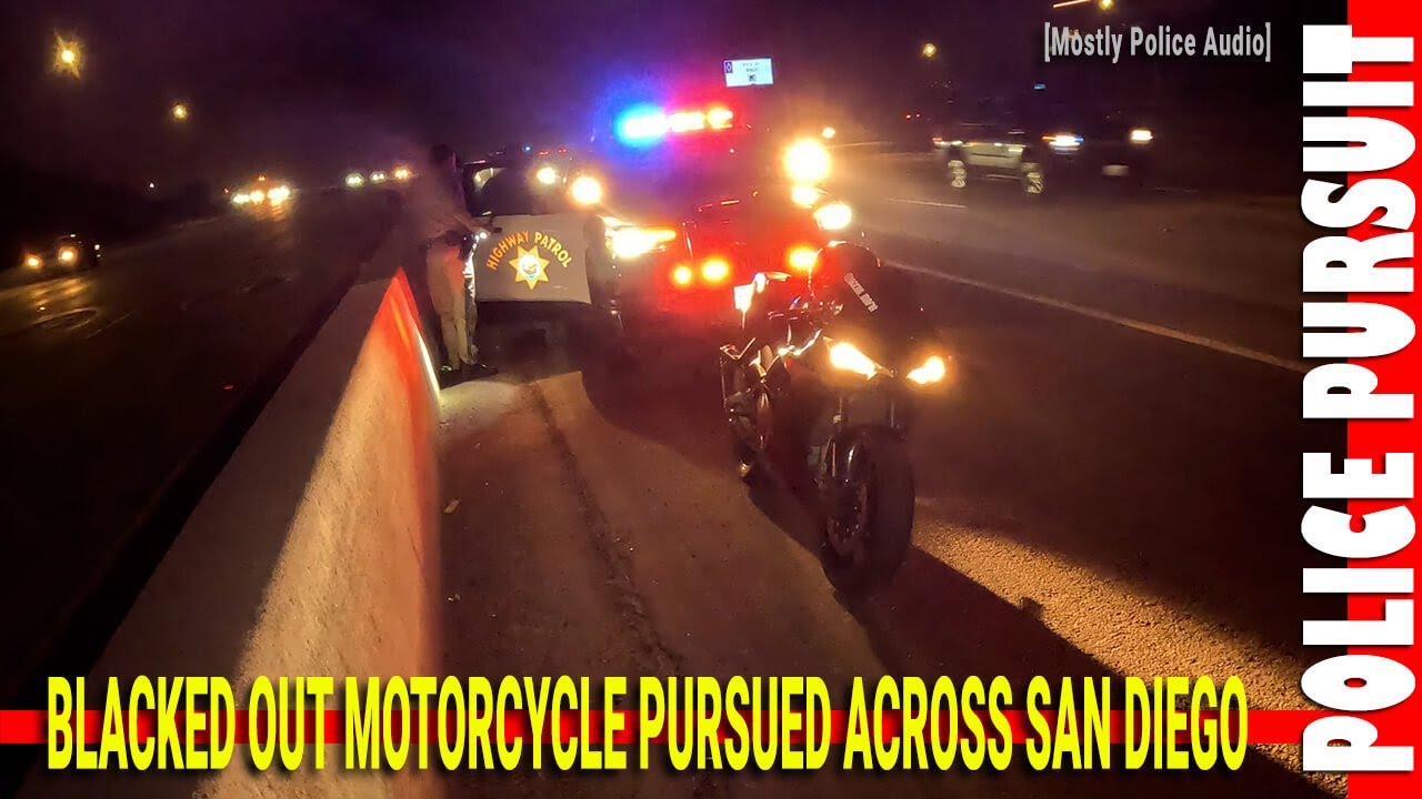 CHP Chases Blacked Out Motorcycle at 110+ across San Diego | La Mesa ...