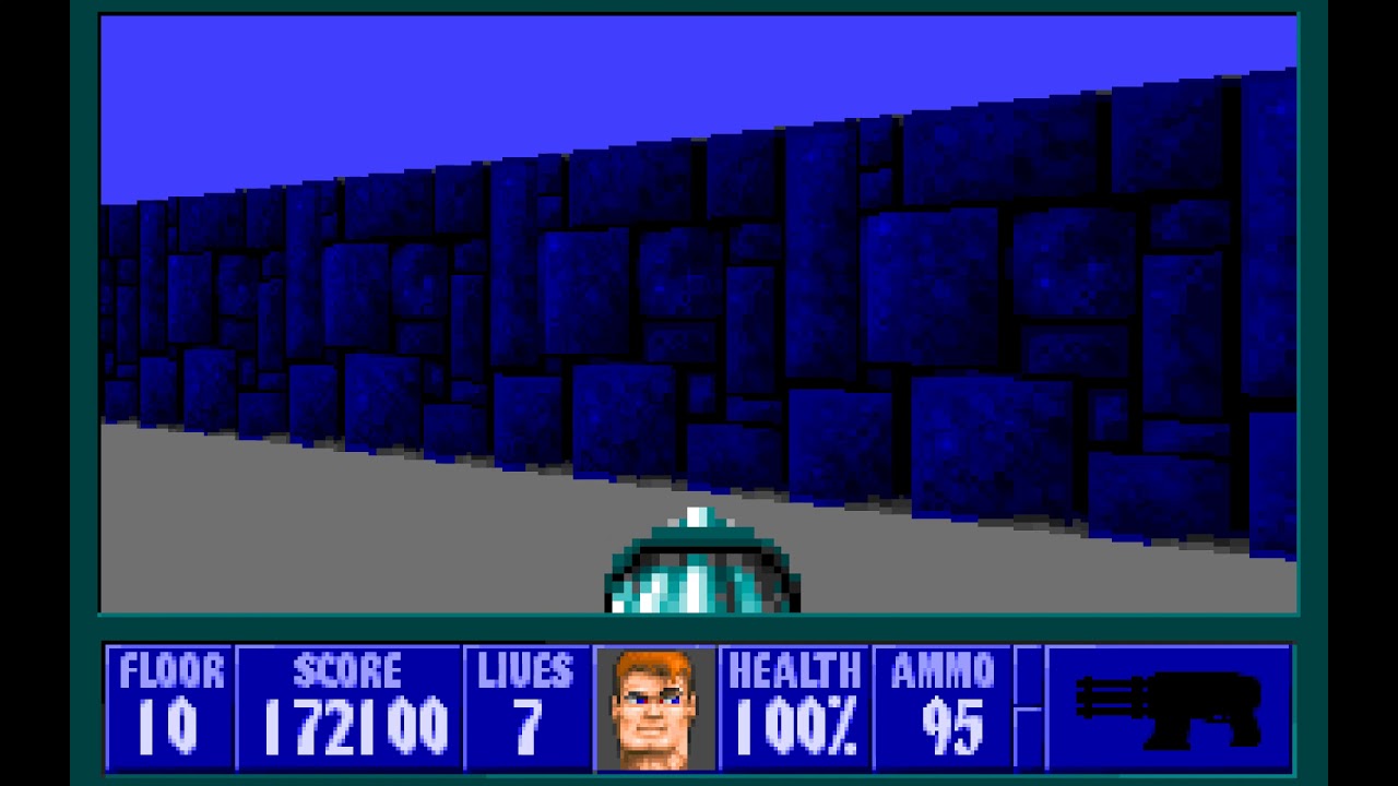 Wolfenstein 3D (E2M10) (100%) (Secret Level) - YouTube