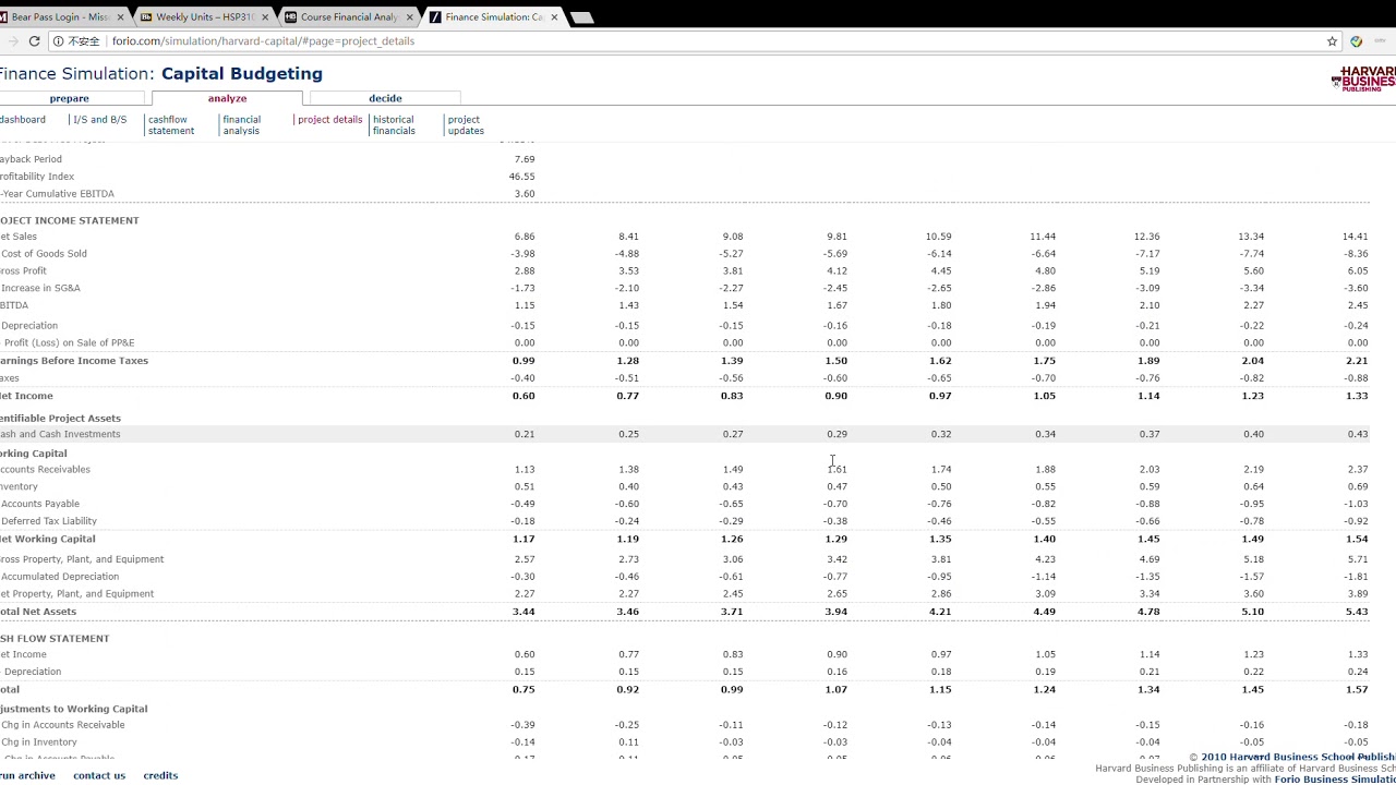 Finance Simulation Capital Budgeting Google Chrome 2018 4 15 11 35 46 ...