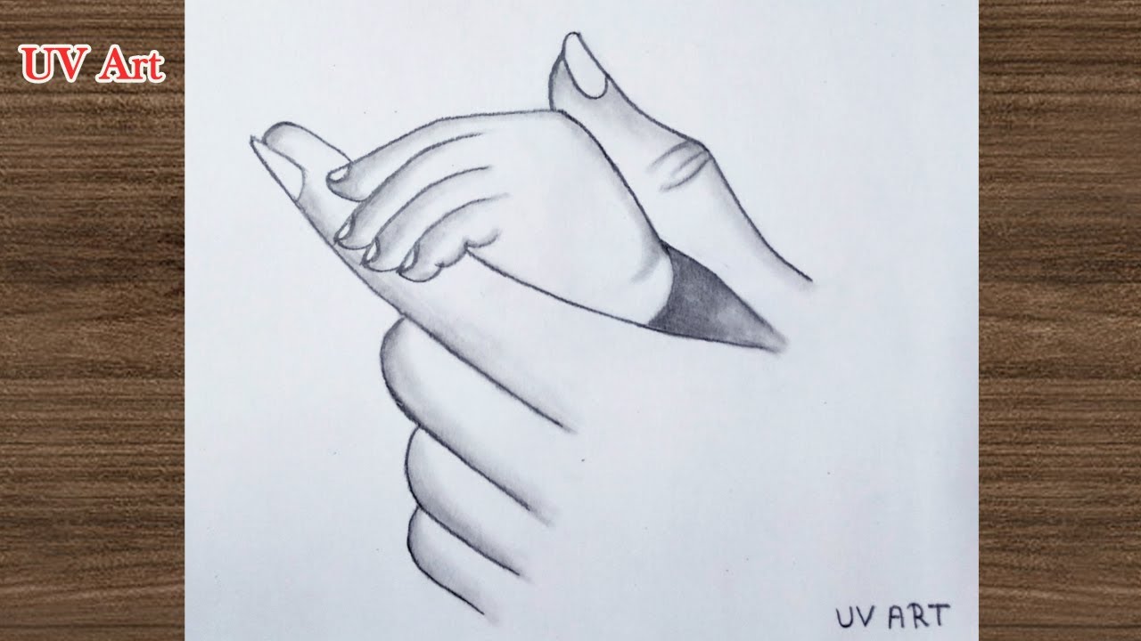 Pencil drawing of Baby holding Mother's finger /Mothers Day drawing ...