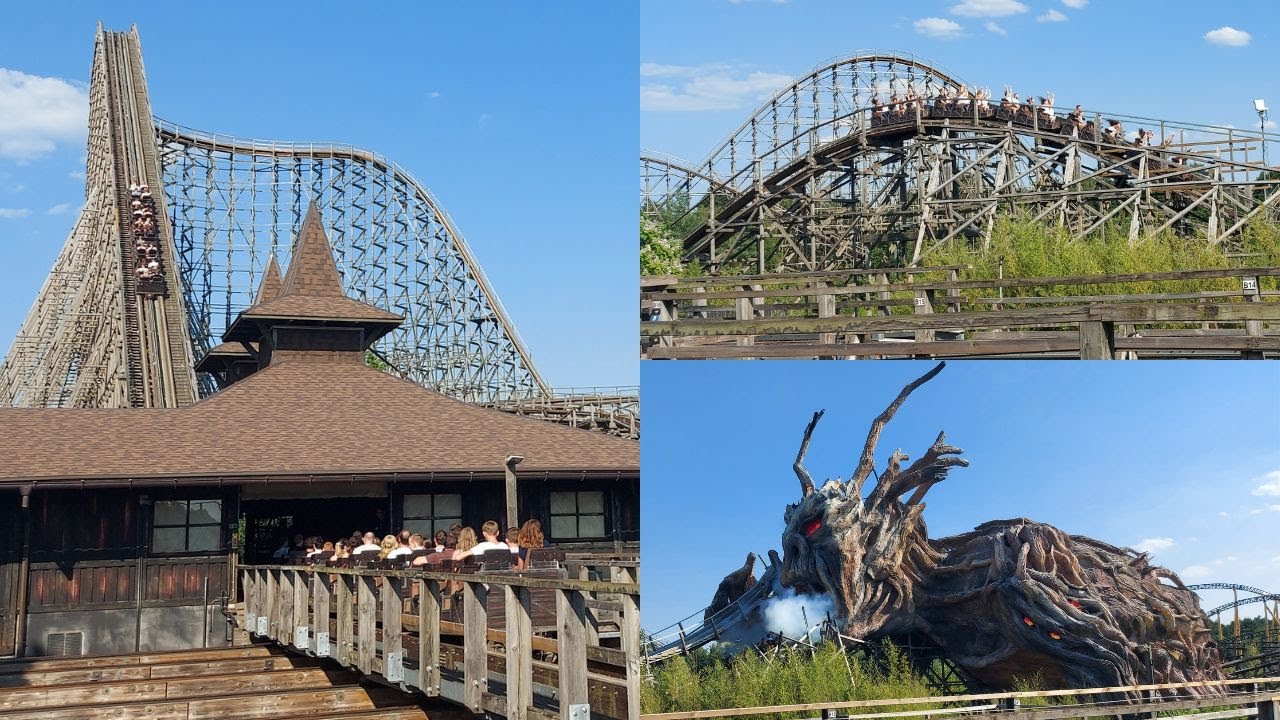 Colossos Kampf der Giganten: Gigantic wooden coaster off ride footage ...