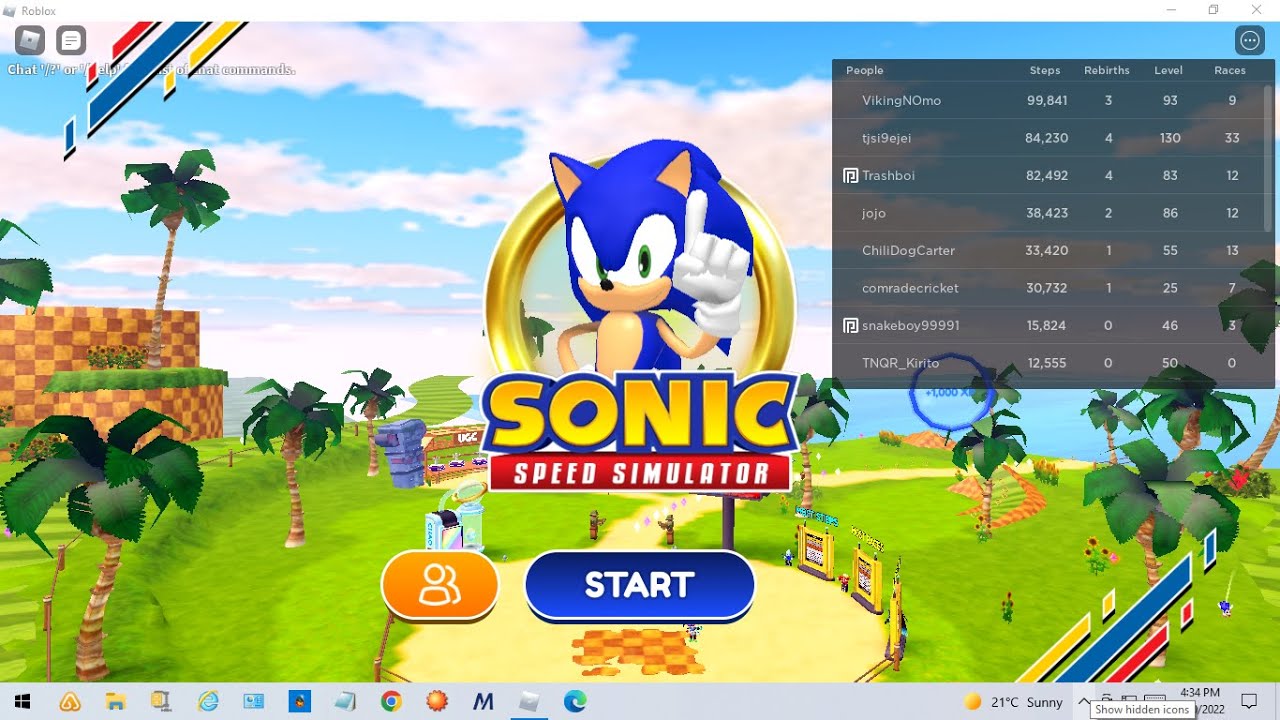 playing the new sonic speed simulator update - YouTube