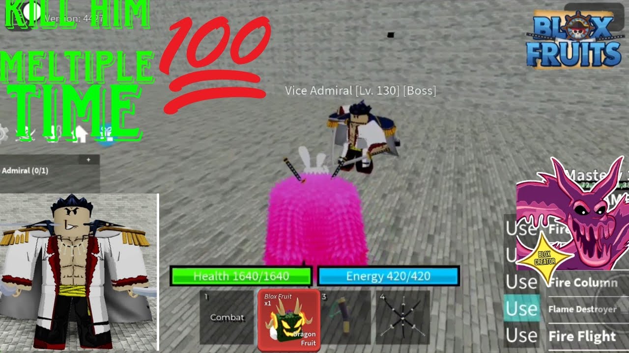 Kill Vice Admiral meltiple Time In Blox fruit Tutorial #roblox - YouTube
