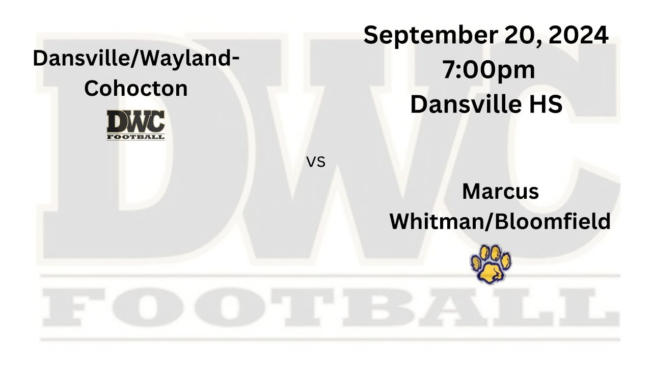 DWC vs Marcus Whitman/Bloomfield Varsity Football - YouTube