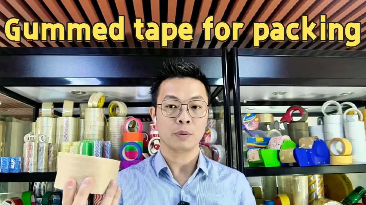 Bulk water activated tape,gummed tape for packing,water activated paper ...