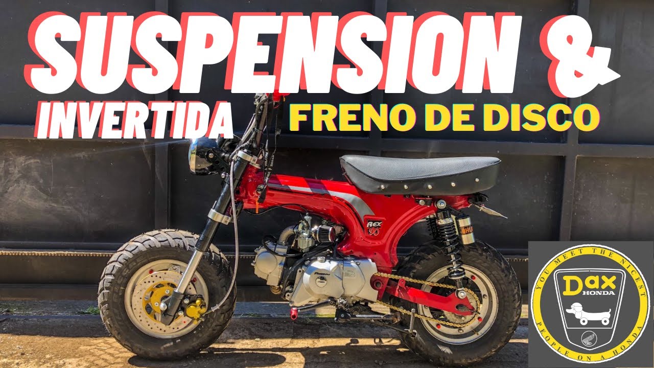 Suspension Invertida + Freno de Disco I REX90 l Honda DAX CT70 replica #mods #costarica - YouTube