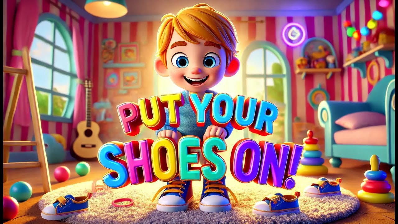 Put Your Shoes On! 👟🎶 | Fun Kids Song | Learning How to Wear Shoes ...