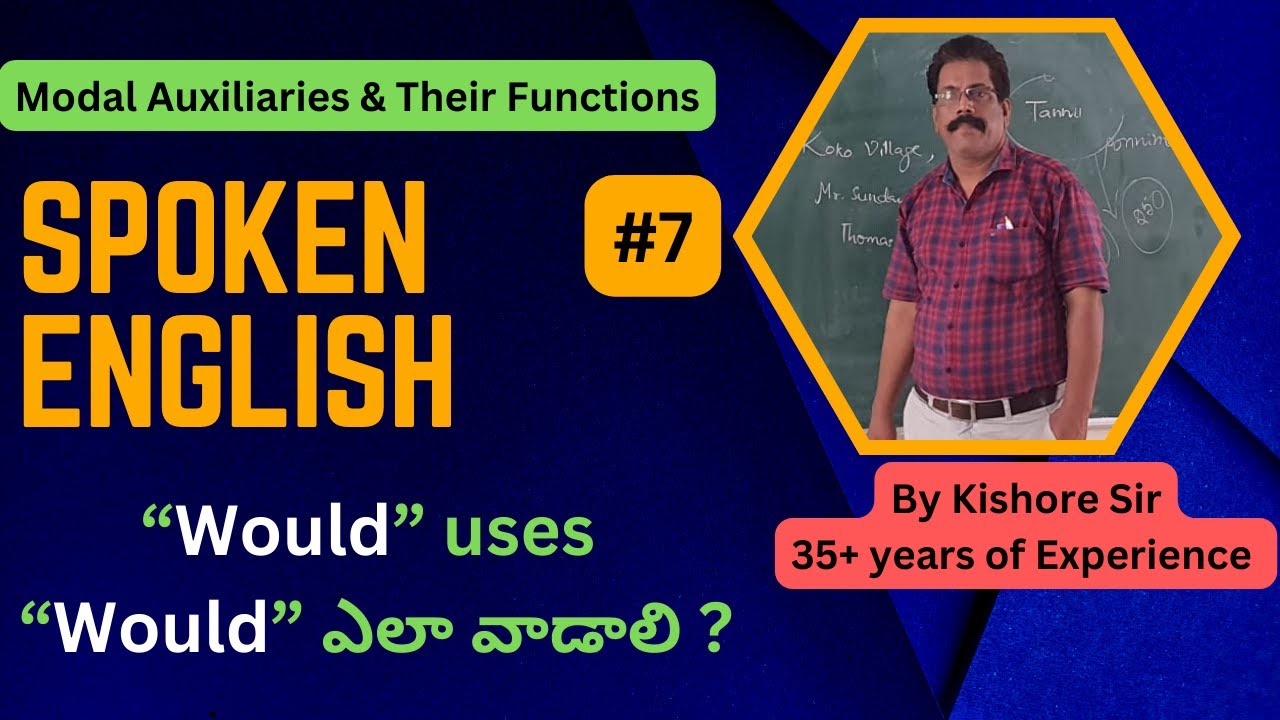 07 - Spoken English Classes - How to Use "WOULD" ? -Modal Verbs ...