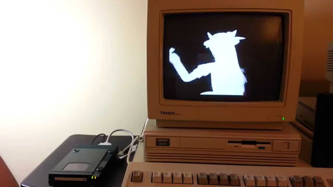 Bad Apple!! - Tandy 1000 RL - YouTube
