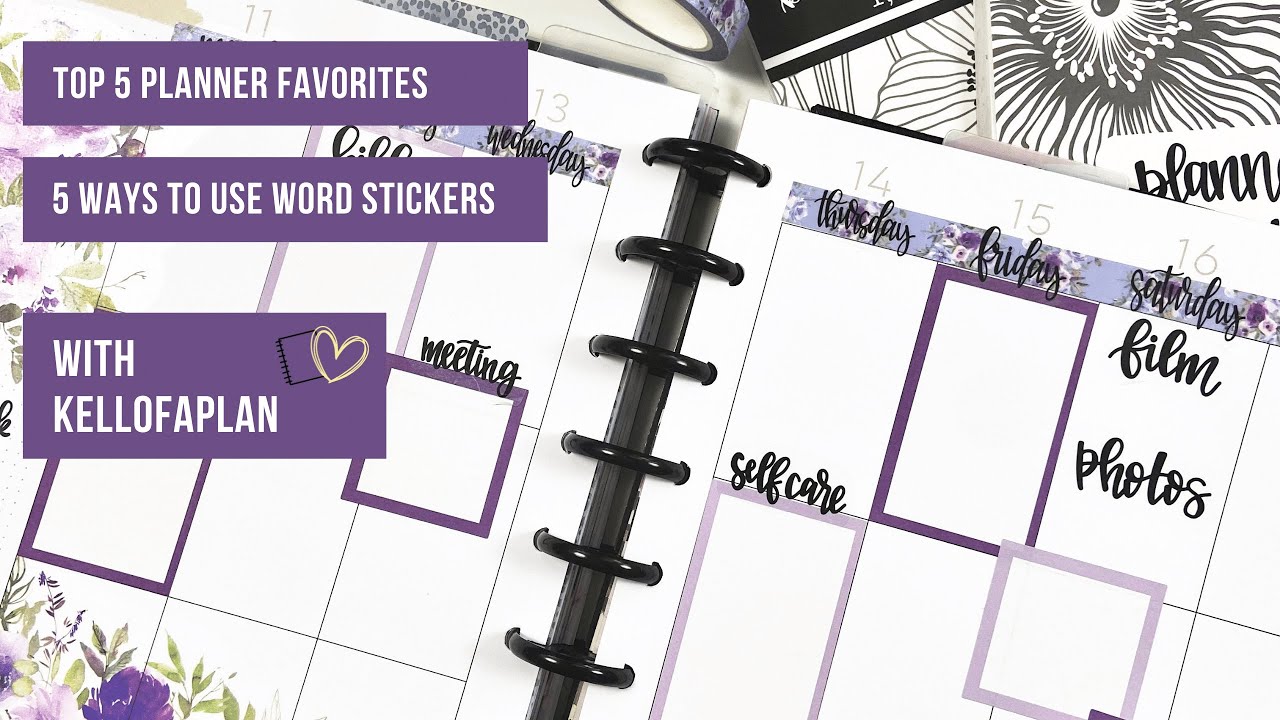Top 5 Favorite Ways to Use My Word Stickers In A Spread - YouTube