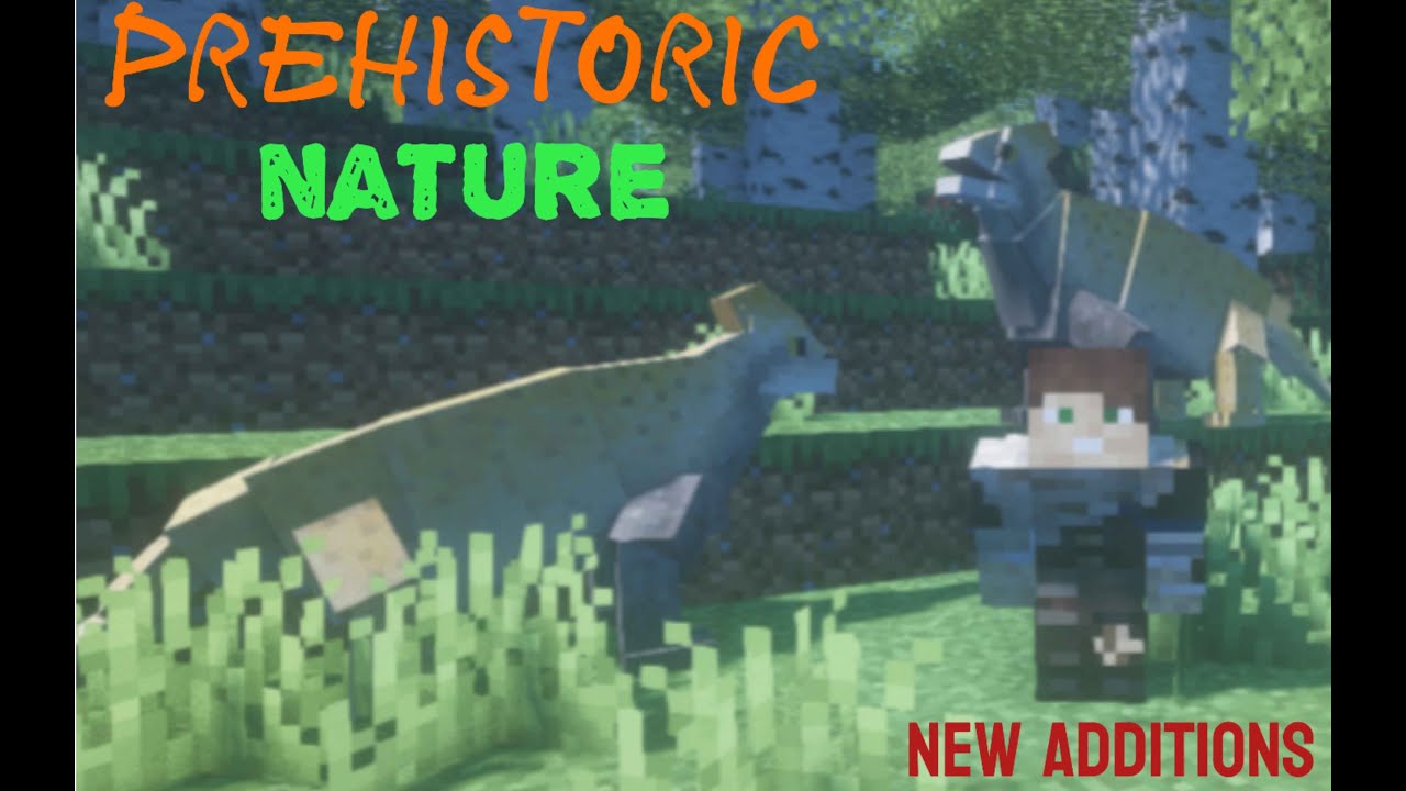 New creatures in Minecraft Prehistoric nature! Prehistoric nature modpack EP3 - YouTube