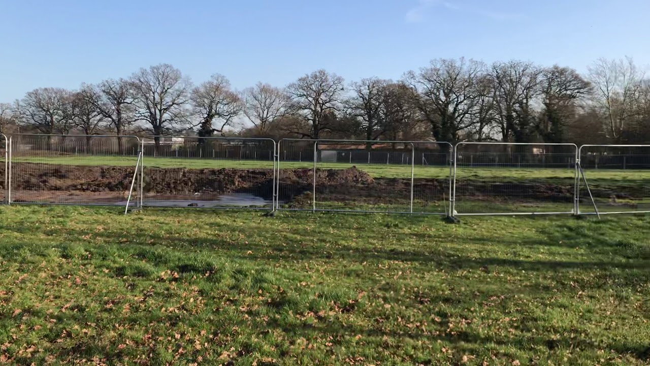 New football pitches under construction - YouTube