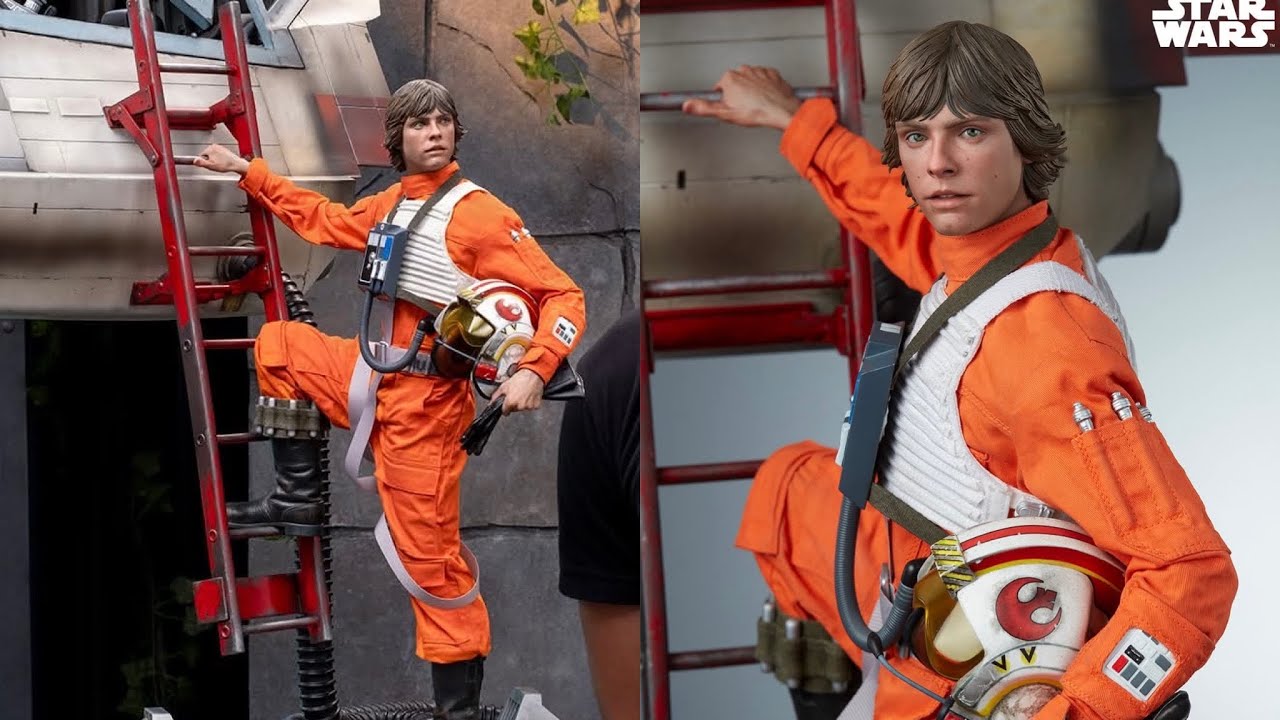 New Star Wars Luke Red Five X Wing posed figure statue revealed ...