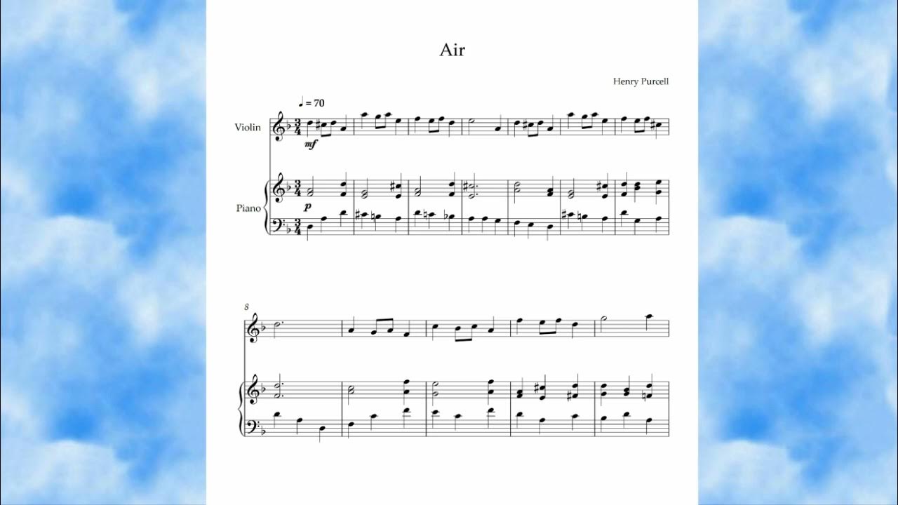 Air - Henry Purcell (Violin + Piano) - YouTube