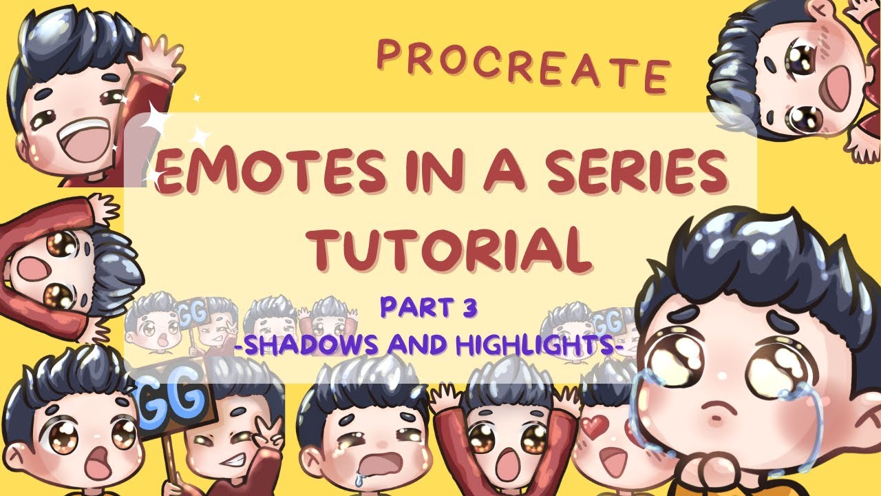 🌸 how I draw twitch/discord emotes in the same series - part 3 ...