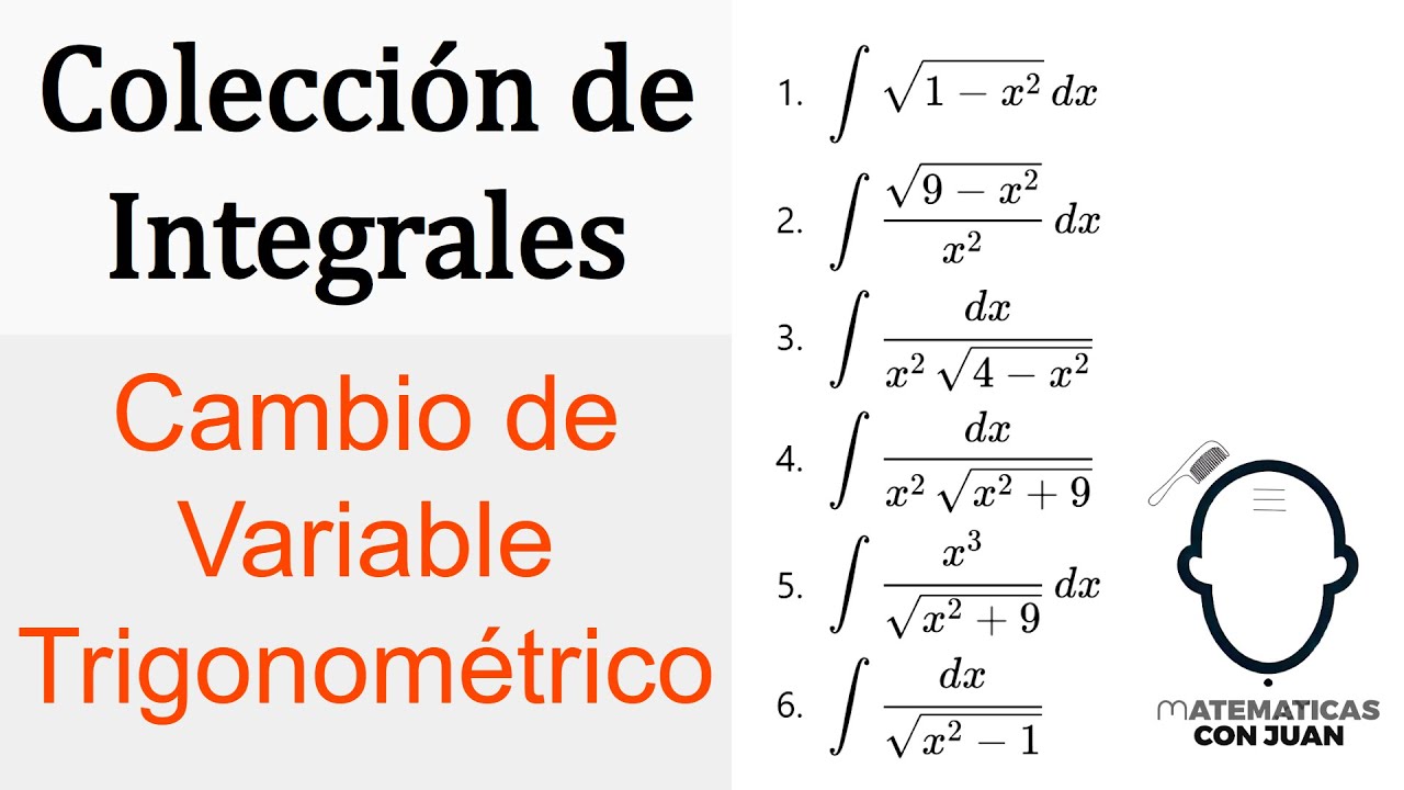 6 INTEGRALES CON CAMBIO TRIGONOMÉTRICO. Técnicas de integración. - YouTube