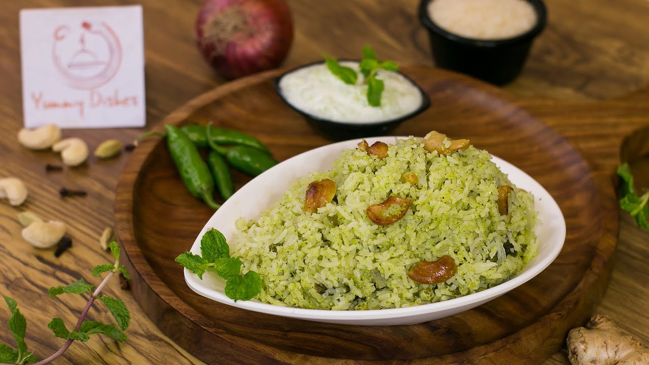 Pudina Rice | Mint Rice | Pudina Bath | Rice Varieties | Yummy Dishes ...